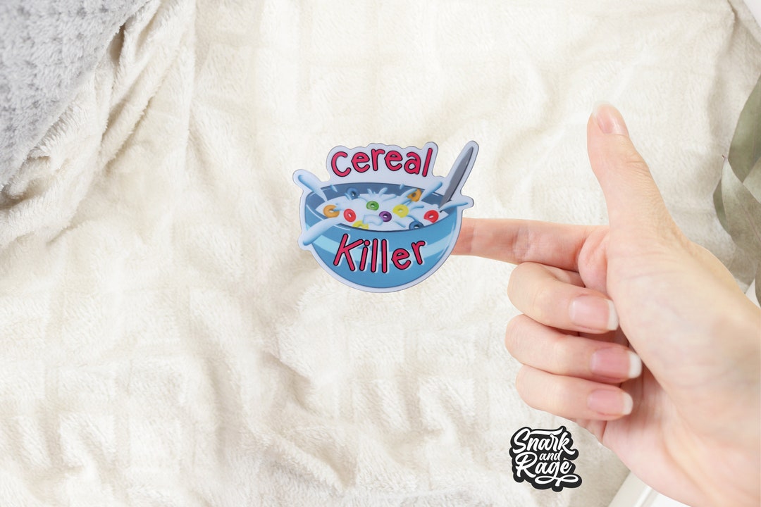Cereal Killer Funny Sticker Cereal Lover Sticker Car or Computer Decal ...