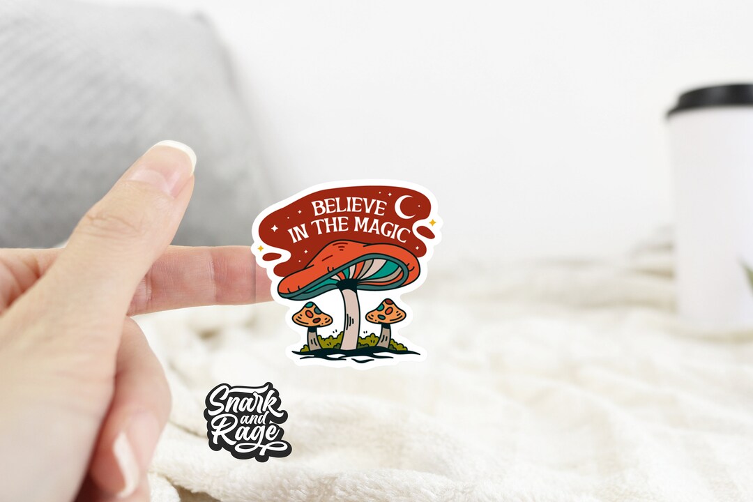 Magic Mushroom Sticker Mushroom Decal Car or Computer Decal Believe in ...