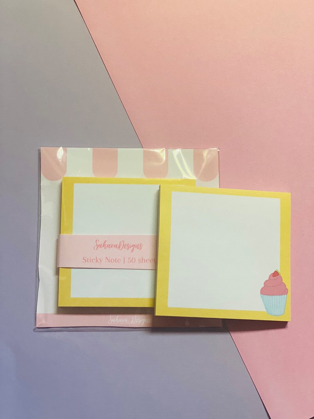 Cute Cupcake Sticky Note 3x3 Sticky Note - Etsy