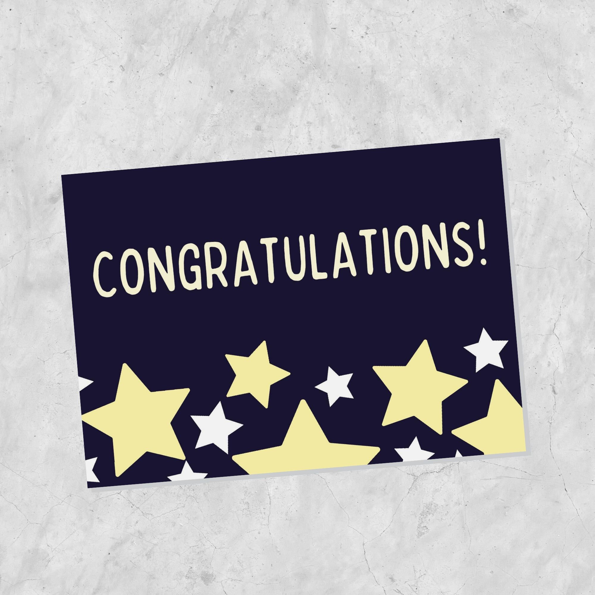 Congratulations Stars Printable Card | Graduation Card | Celebration ...