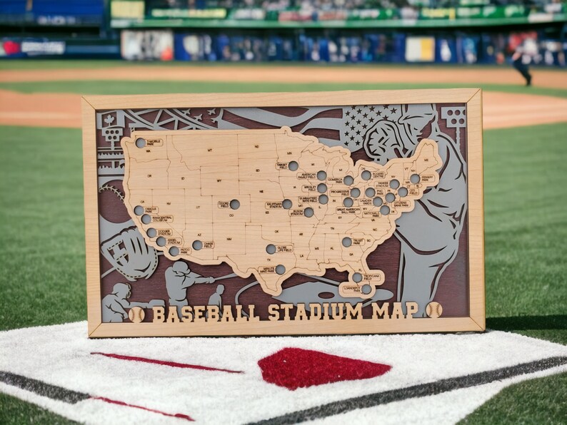 Baseball Stadium Map, MLB Stadium Map, Baseball Stadium Tracker ...