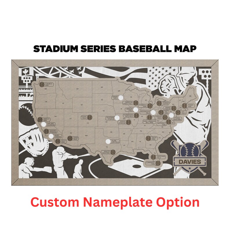 Baseball Stadium Map MLB Stadium Map Baseball Stadium - Etsy Canada