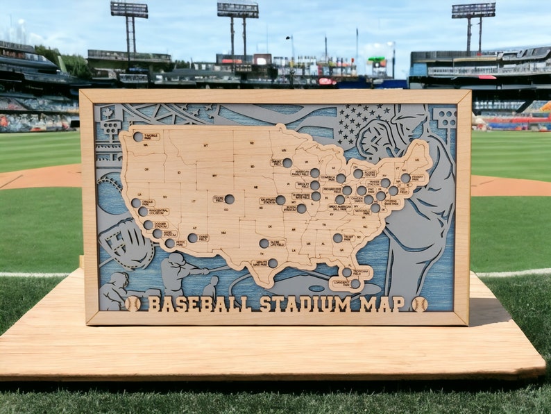 Baseball Stadium Map, MLB Stadium Map, Baseball Stadium Tracker ...