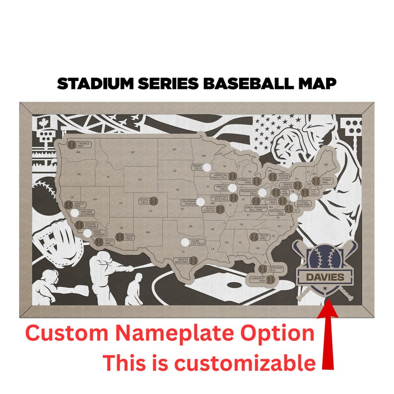 Baseball Stadium Map, MLB Stadium Map, Baseball Stadium Tracker ...