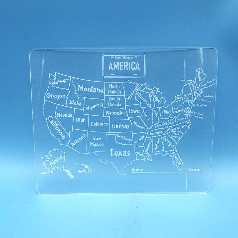 License Plate Map - Etsy