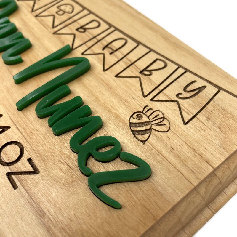 Personalized Wooden Engraved Baby Birth Stats Announcement - Etsy