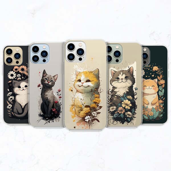 Cute Cat Phone Cases - Etsy