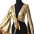 Gold Bell Sleeve Top, Gold Party Tops for Women, Women's Wrap Front Tie ...