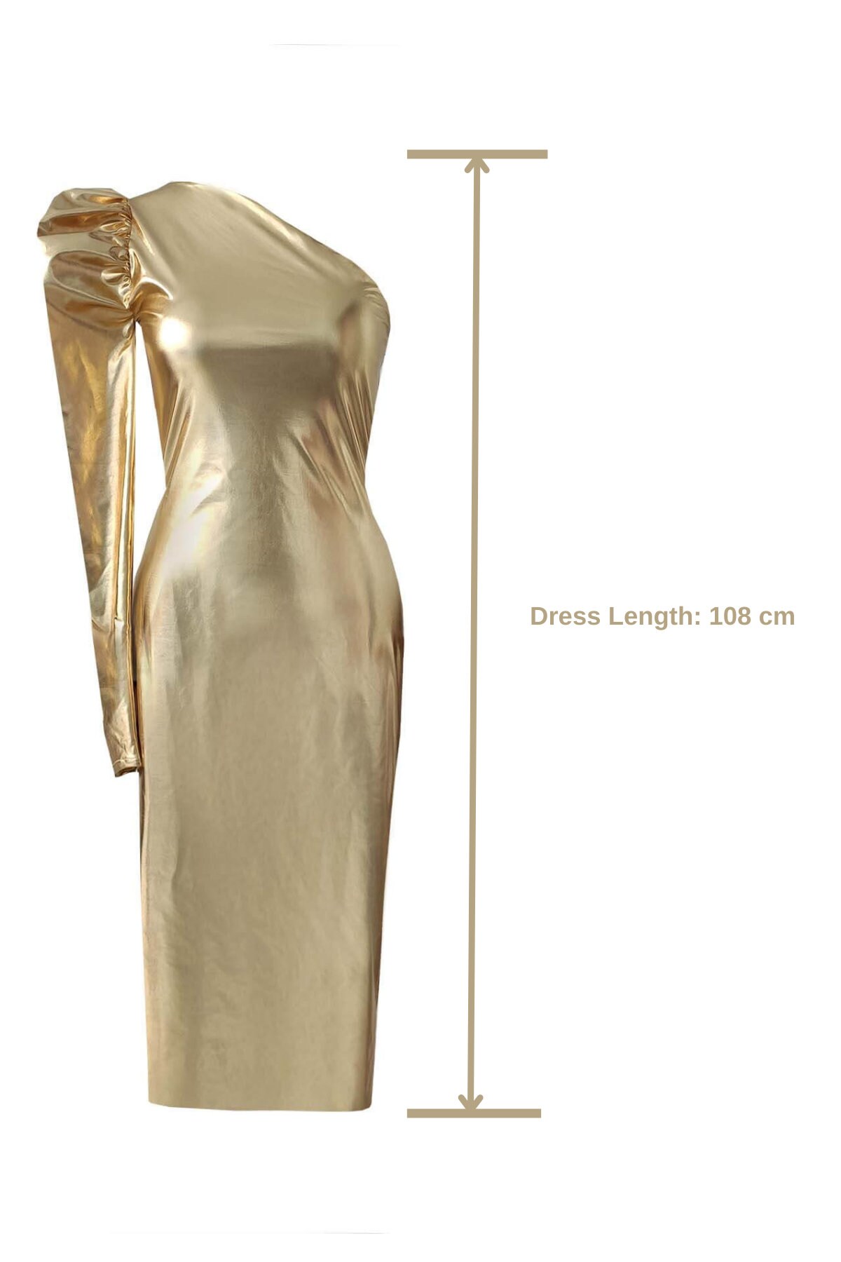 Shimmering Gold Metallic Party Dress Glittering Cocktail Dress, Disco ...