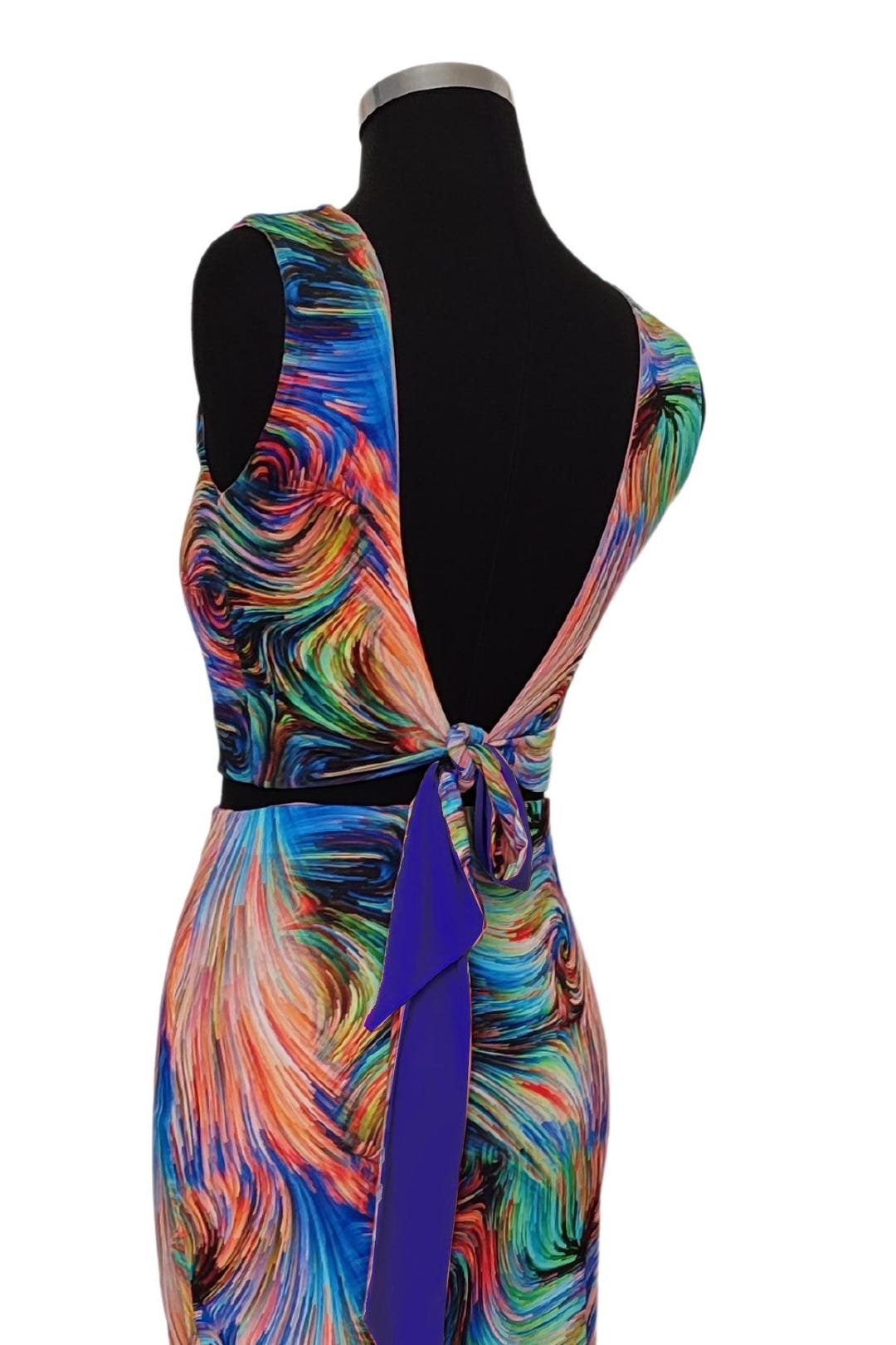 Argentine Tango Top| Open-back Reversible Crop Top for Dance Red ...