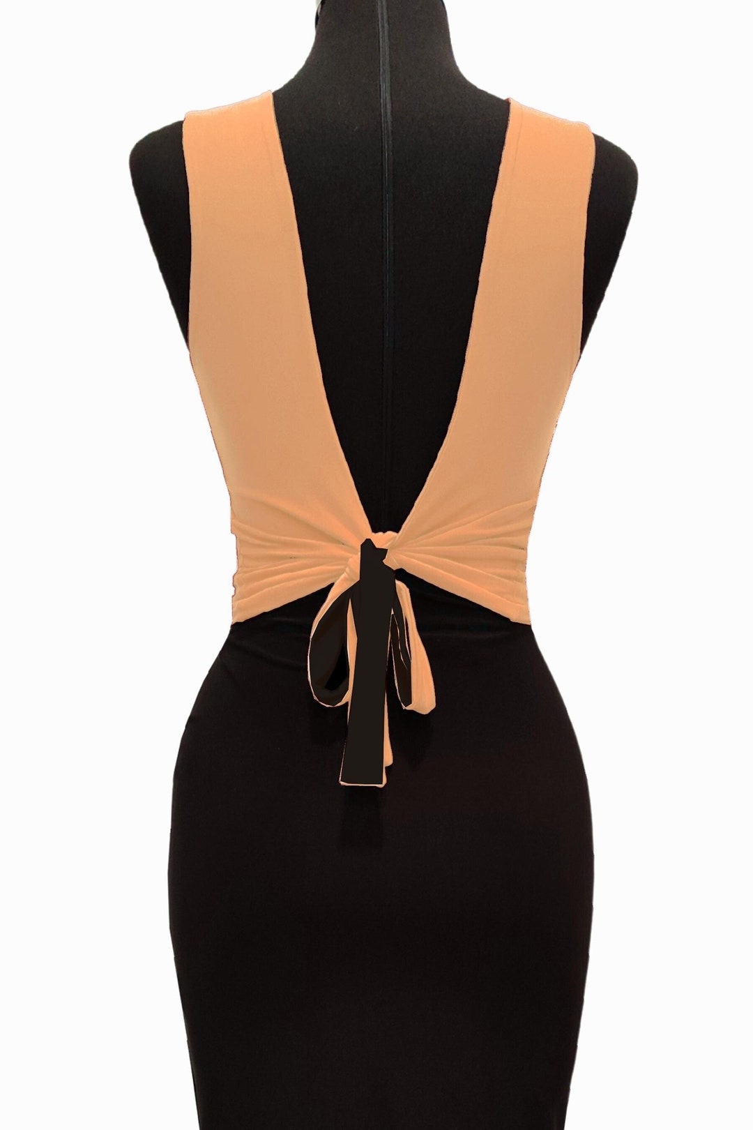 Argentine Tango Blouse | Open-back Reversible Crop Top for Dance Black ...