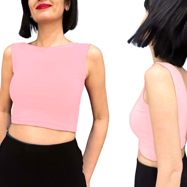 Pink Crop Top Etsy