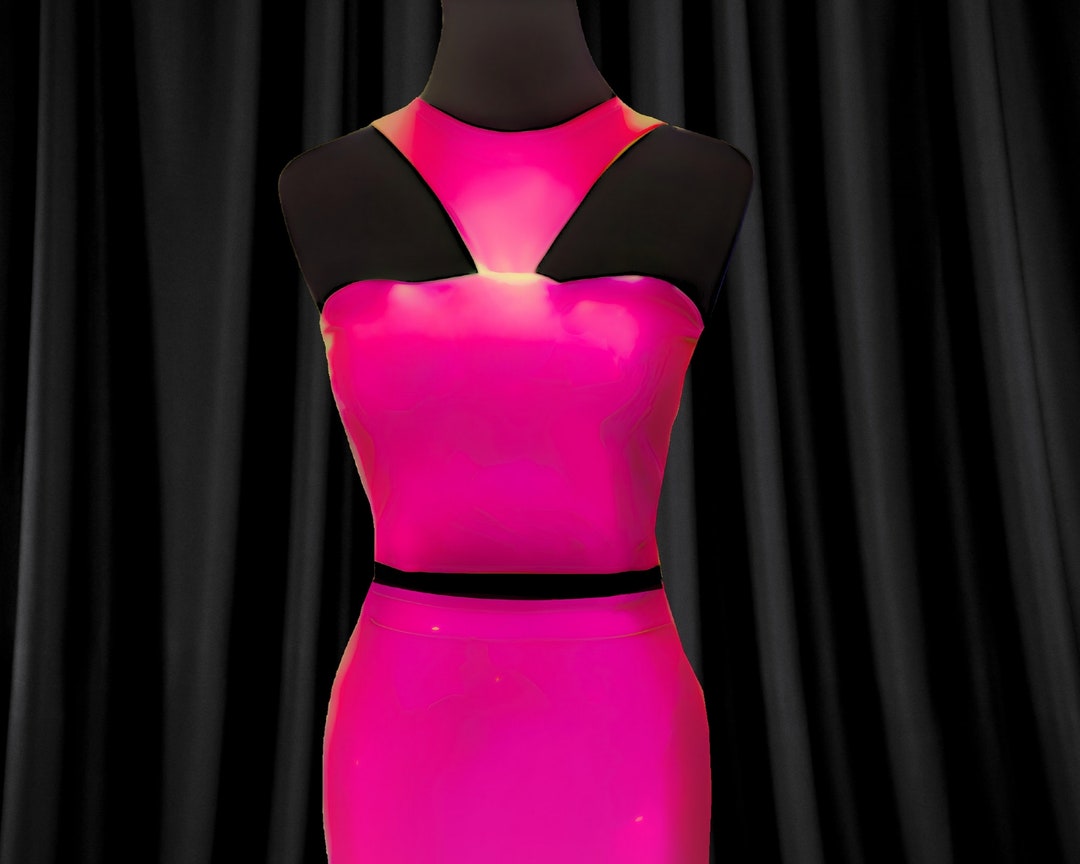 Elegant Hot Pink Shoulder Cut-out Crop Top - Lycra Tango Top, Stylish ...