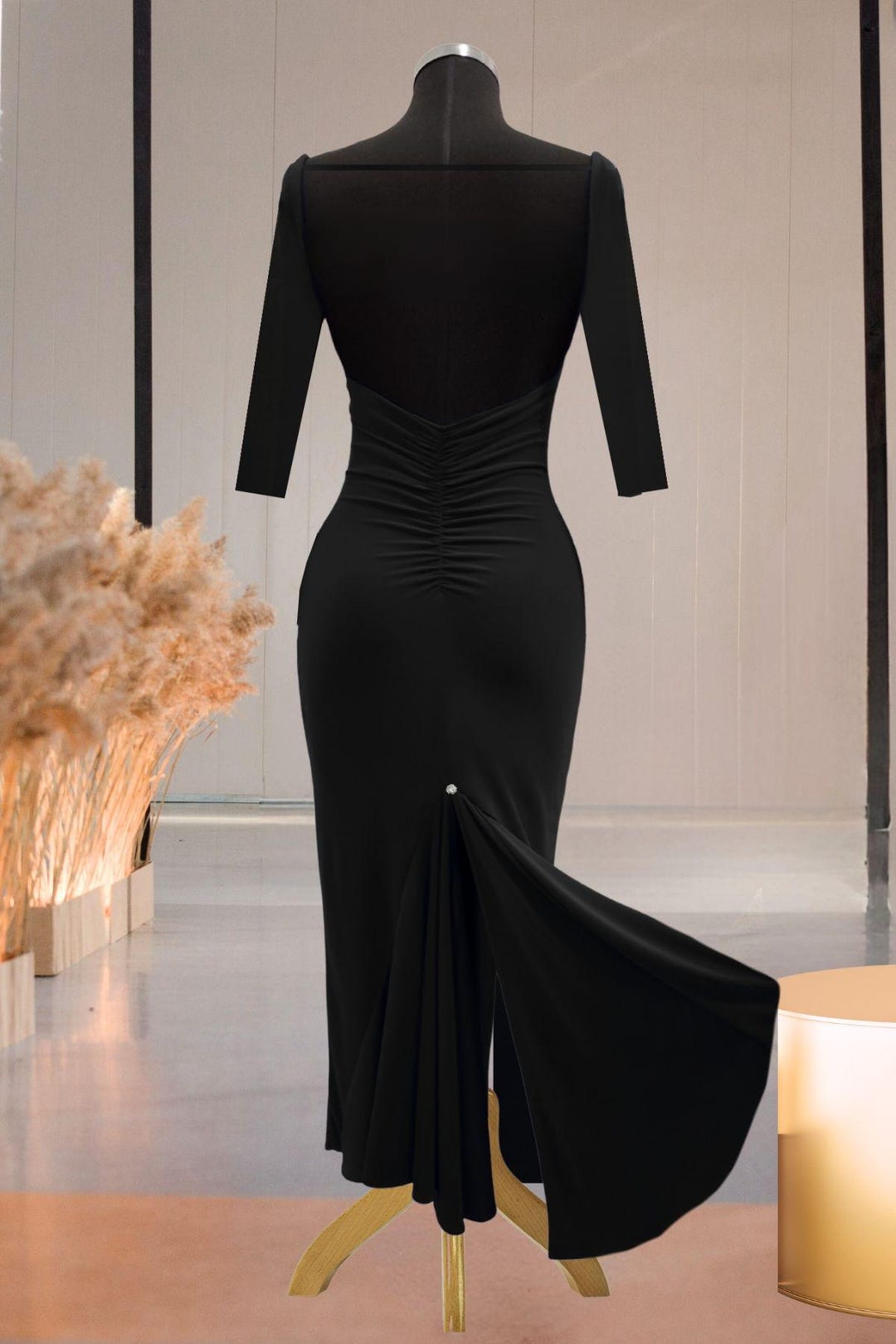 Black Tango Dress, Argentine Tango Ballroom Dress, Tangorock, Includes ...