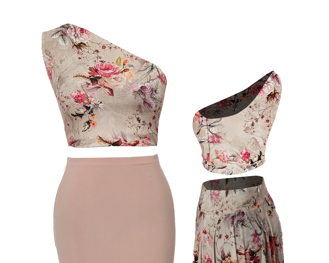 One Shoulder Top, Argentine Tango Top, Latin Practice Crop Top, Milonga ...