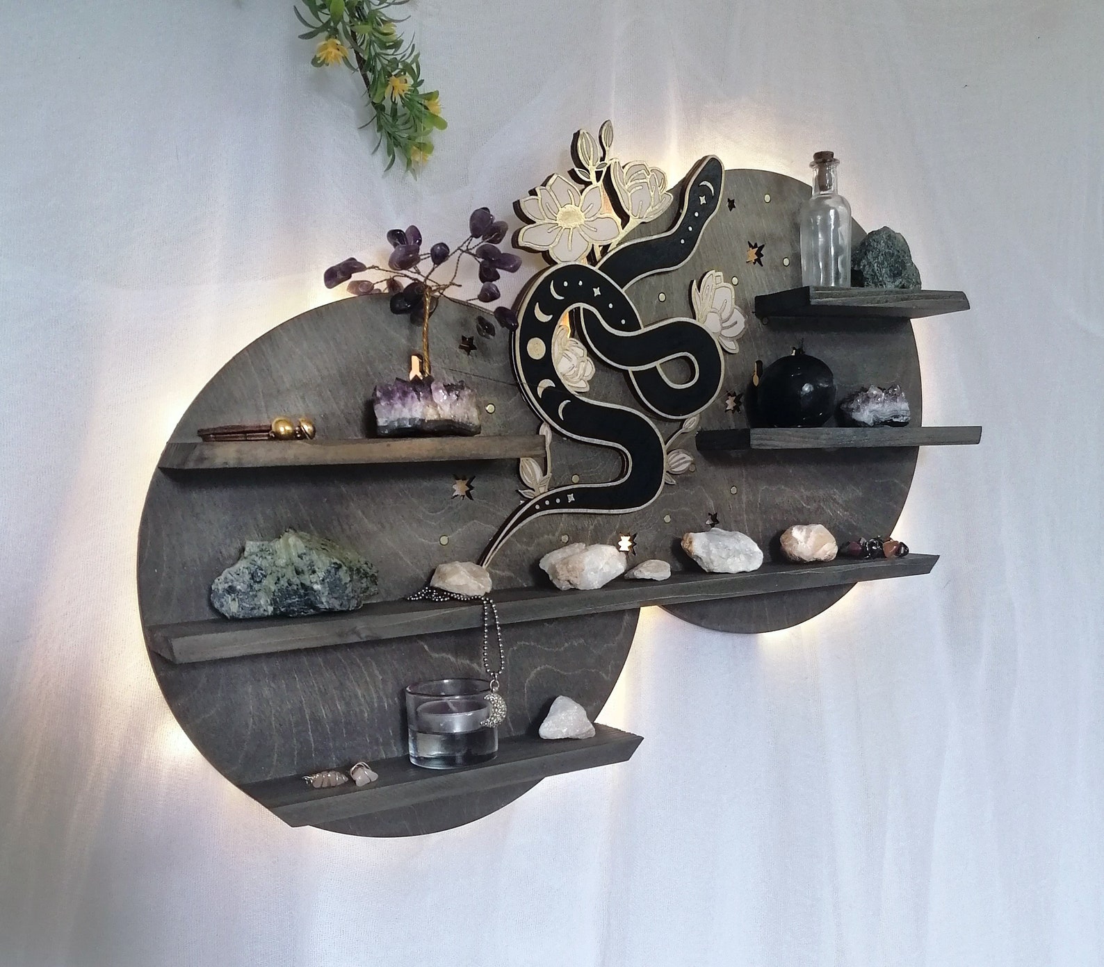 Snake Shelf Snake Double Shelf Crystal Shelf Handmade - Etsy