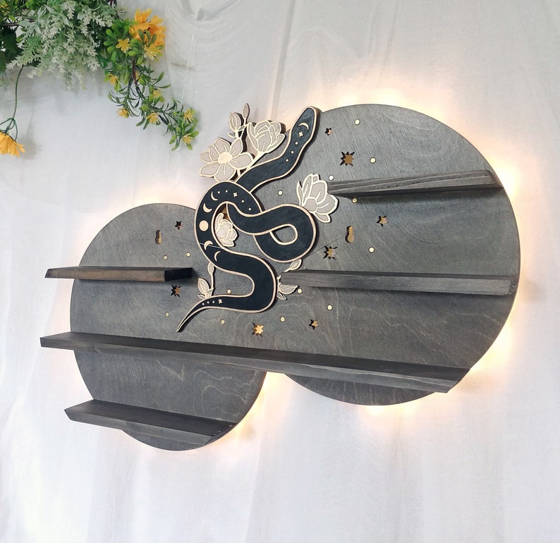 Snake Shelf Snake Double Shelf Crystal Shelf Handmade - Etsy