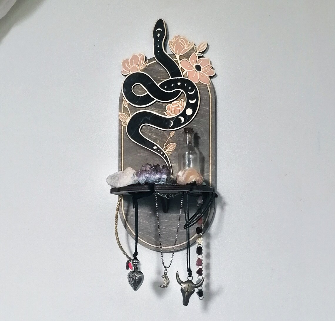 Snake Shelf Flower Shelf Moon Phase Decor Crystal Shelf - Etsy