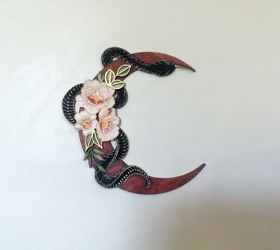 Black Snake and Moon Decor.wall Hanging Decoration With - Etsy