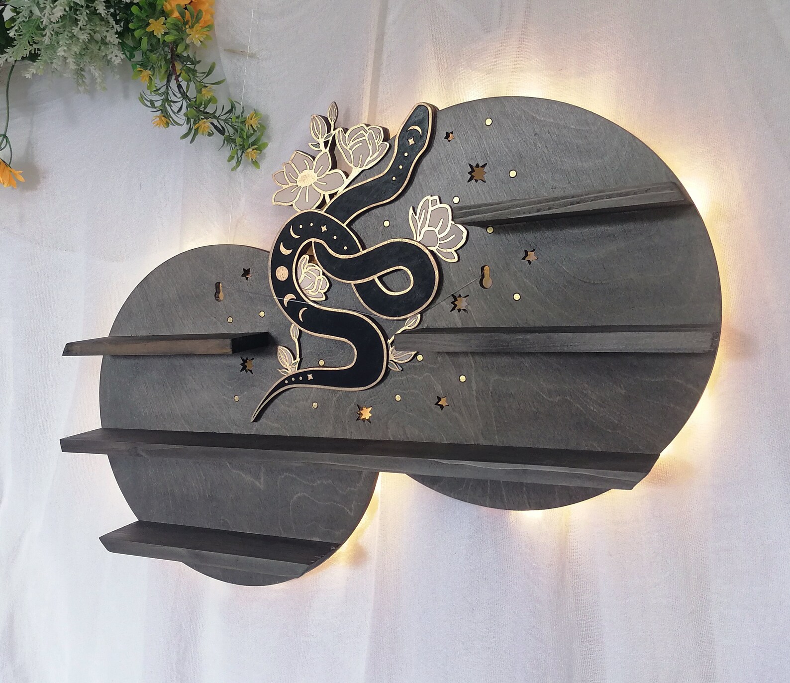 Snake Shelf Snake Double Shelf Crystal Shelf Handmade - Etsy