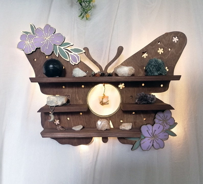 Butterfly Shelf Moth Shelf Crystal Shelf Handmade Geometric - Etsy