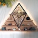 Golden Luna Moth Shelf, Moon Shelf, Crystal Shelf, Handmade Geometric ...