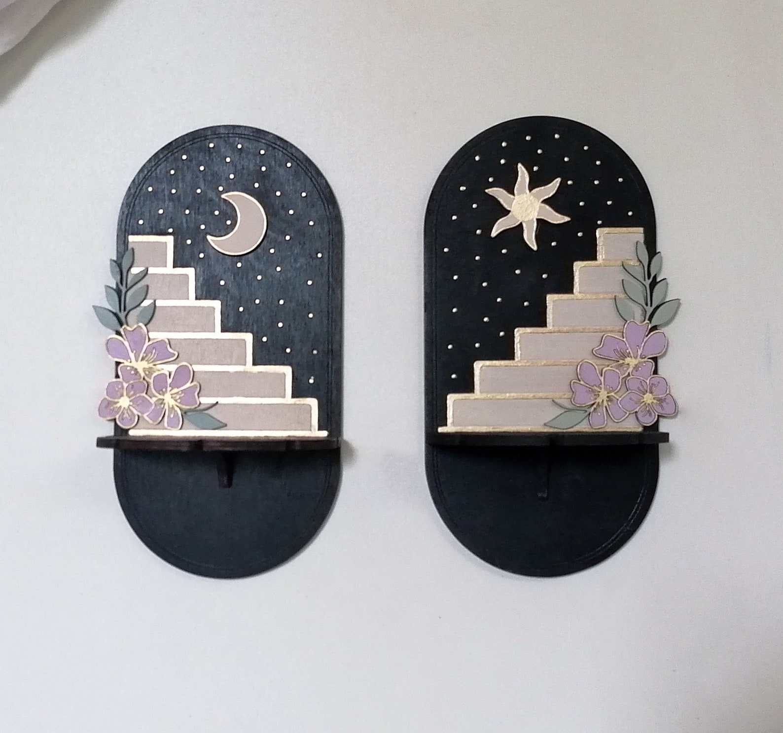 Sun Shelf Flower Shelf Crystal Shelf Handmade Geometric - Etsy