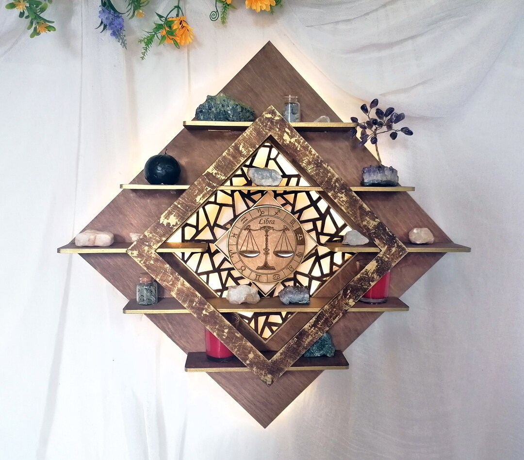 Zodiac Sign Shelf, Moon Shelf, Crystal Shelf, Virgo Shelf, Witch Shelf ...