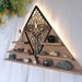 Golden Luna Moth Shelf, Moon Shelf, Crystal Shelf, Handmade Geometric ...