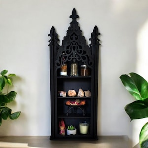 Gothic Crystal Shelf , Black Vintage Storage Display , Crystal Shelf - Etsy