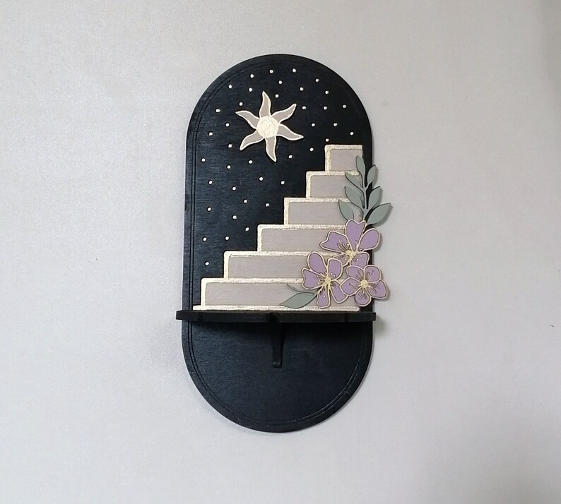 Sun Shelf Flower Shelf Crystal Shelf Handmade Geometric - Etsy