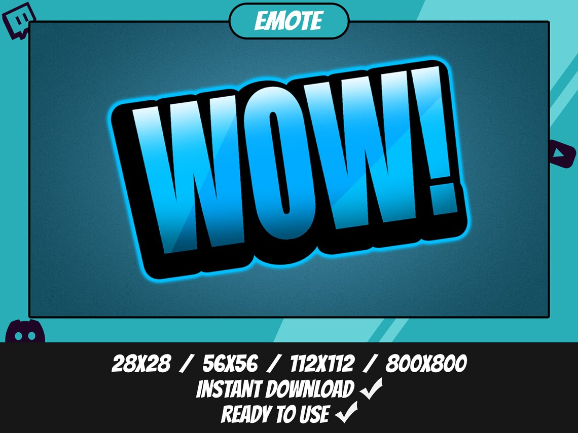 Streamer Animatedstatic Emote WOW / Twitch / Discord / - Etsy