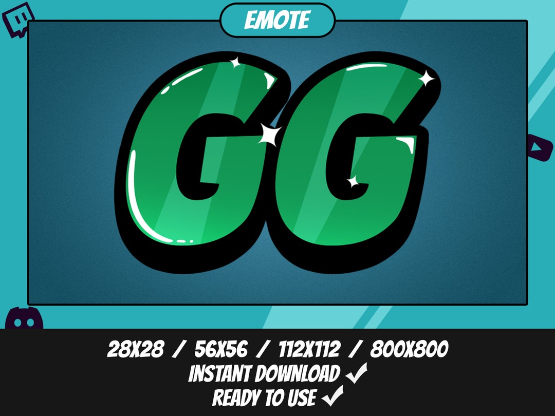Streamer Animated+static Emote GG / Twitch / Discord / Youtube - Etsy