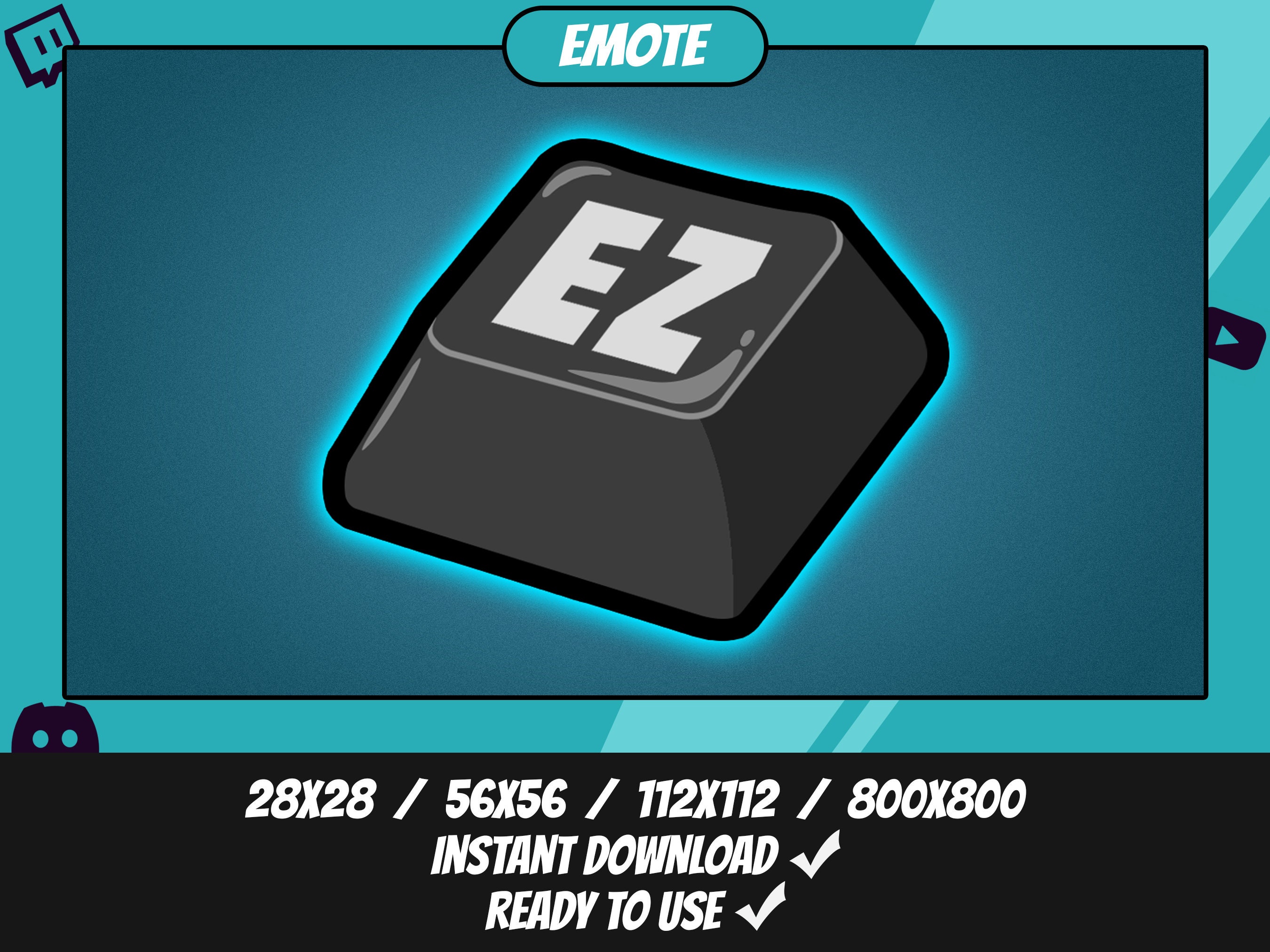 Streamer Emote Keyez / Twitch / Discord / Youtube - Etsy