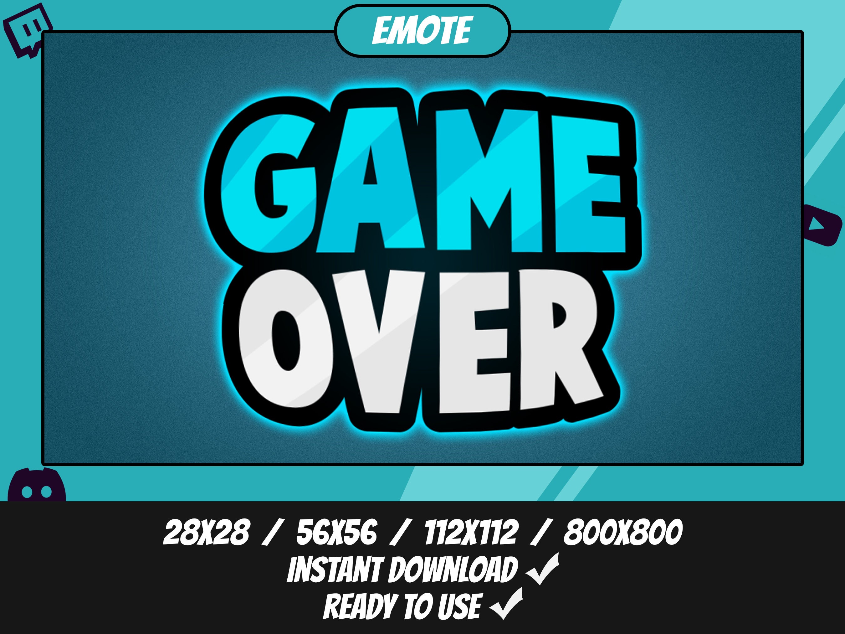 Streamer Emote Gameover / Twitch / Discord / Youtube - Etsy