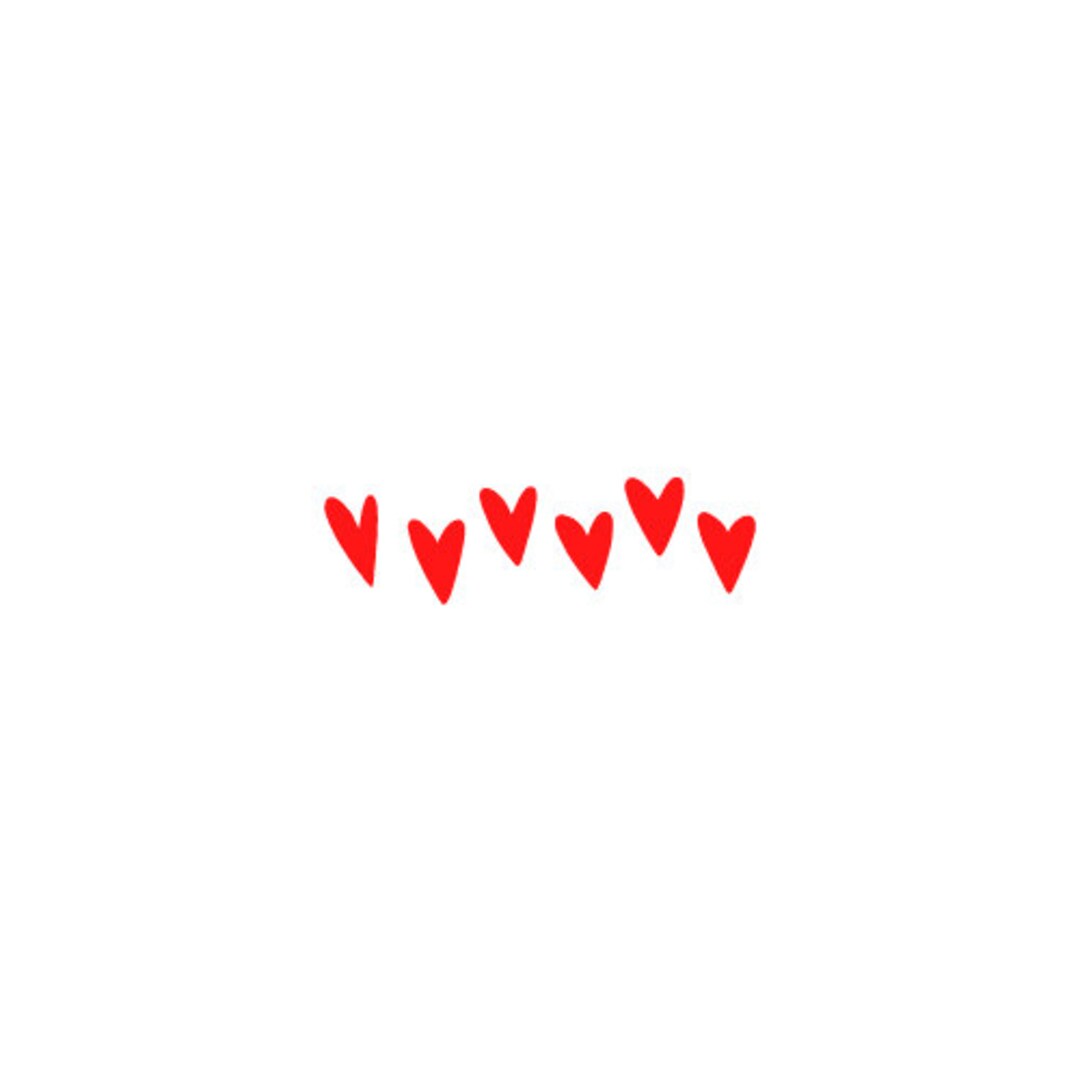 Heart Row SVG and PNG File Digital Download // Cute Aesthetic Love, SVG ...