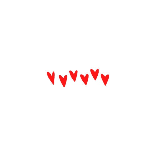 Heart Row SVG and PNG File Digital Download // Cute Aesthetic Love, SVG ...
