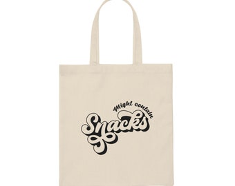 Road Trip Snacks Bag Road Trip Canvas Tote Bag Snack Tote - Etsy