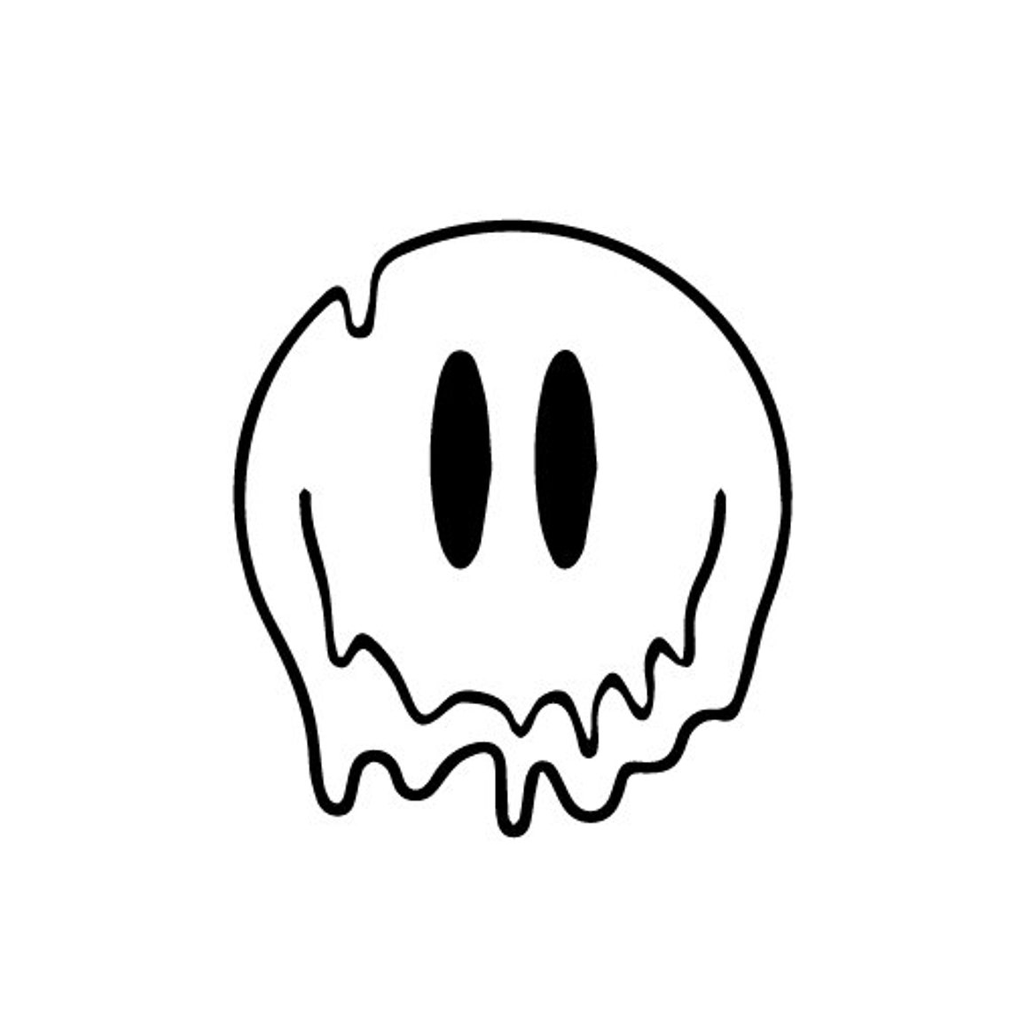 Smiley Drip Face SVG and PNG File Digital Download // Aesthetic Smiley ...
