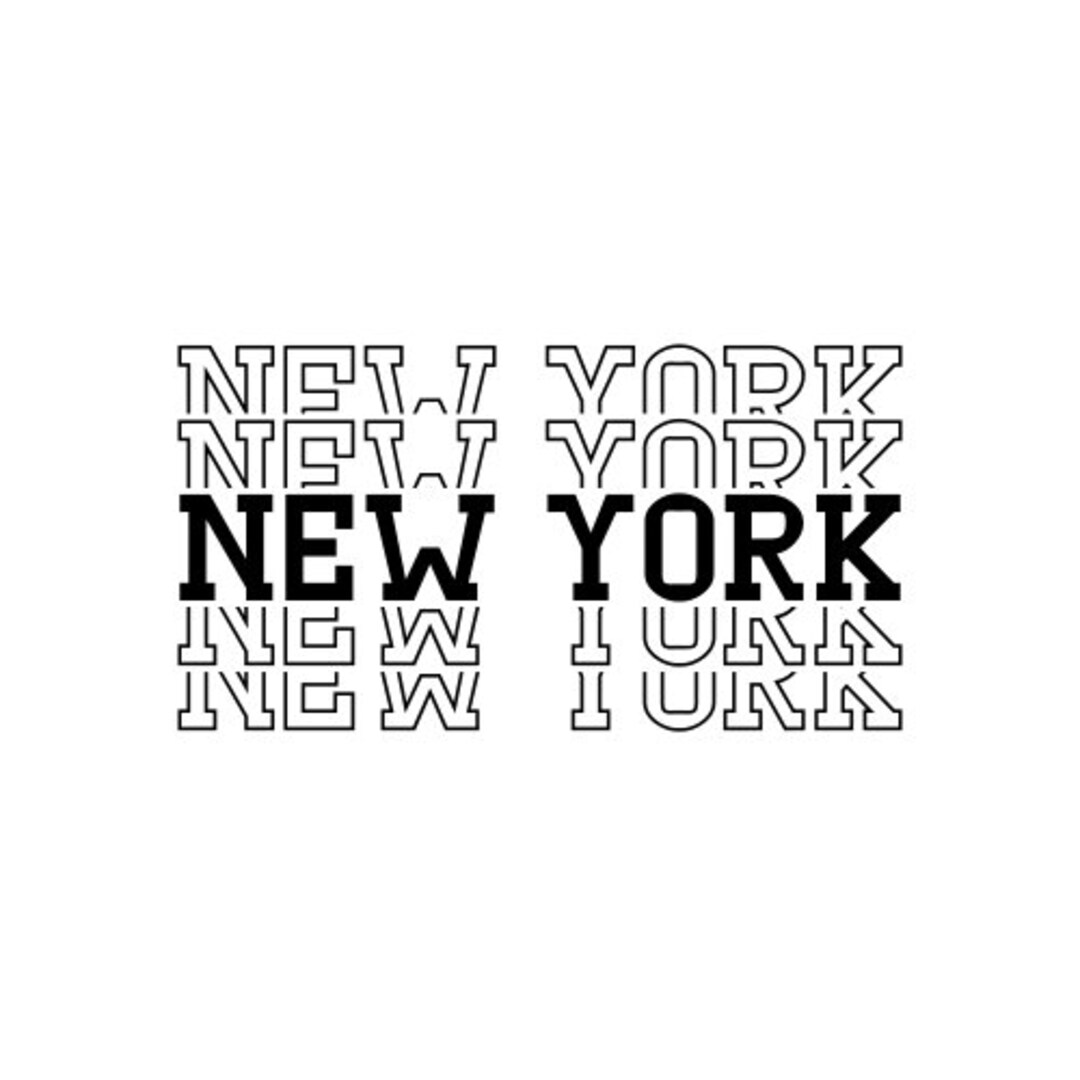 New York SVG and PNG File Digital Download // Stacked Repeated ...