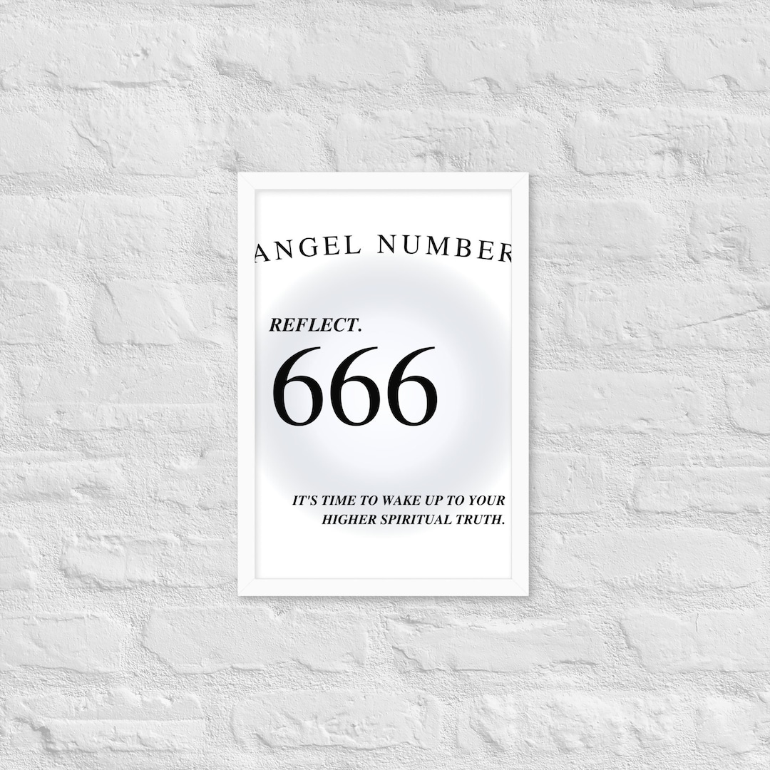 666 Angel Number Poster Minimalist Art Print // 8 X 10 in or 12 X 18 ...