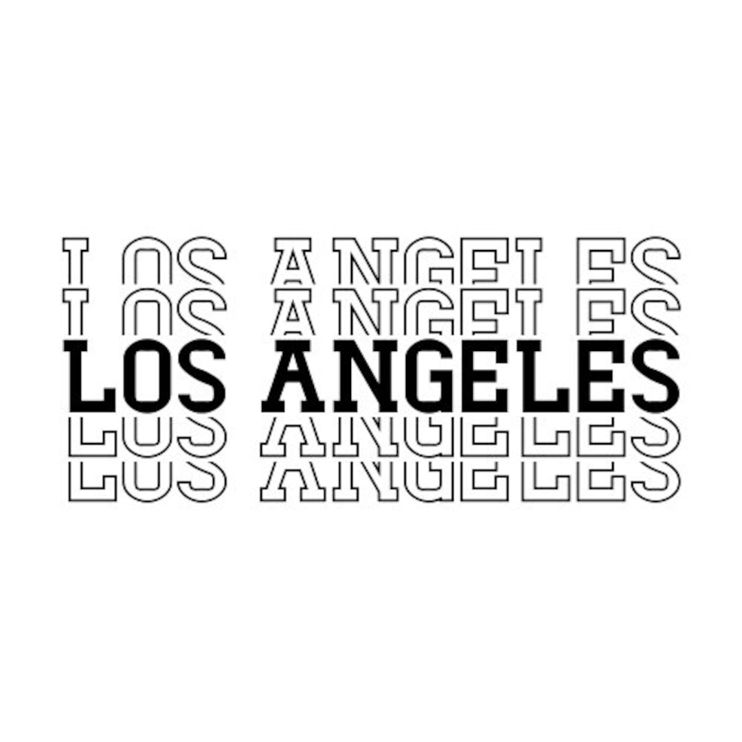 Los Angeles SVG and PNG File Digital Download // Stacked Repeated ...