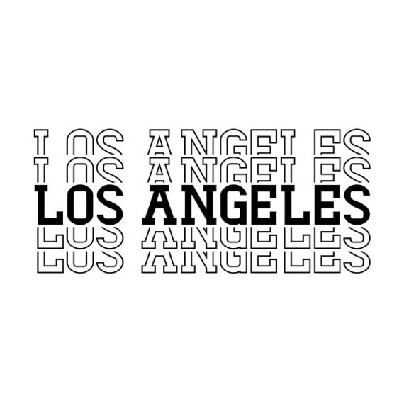 Los Angeles SVG and PNG File Digital Download // Stacked - Etsy