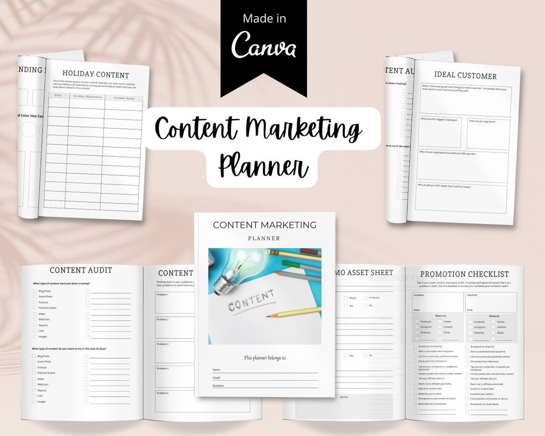 Content Marketing Planner | Content Marketing Planner in Canva ...