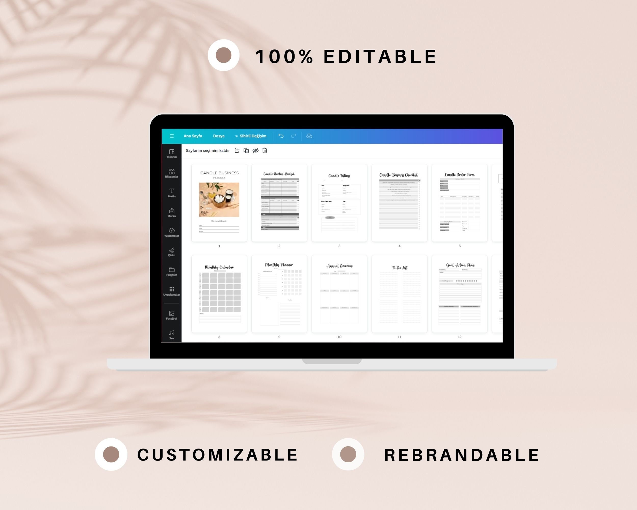 Candle Business Planner | Candle Business Planner in Canva | Instant ...