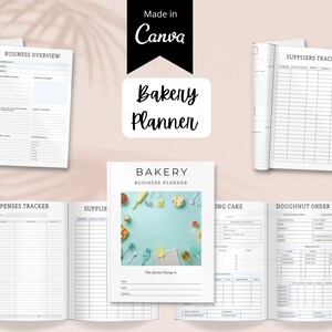 Bakery Planner | Bakery Planner in Canva | Instant Download - Etsy