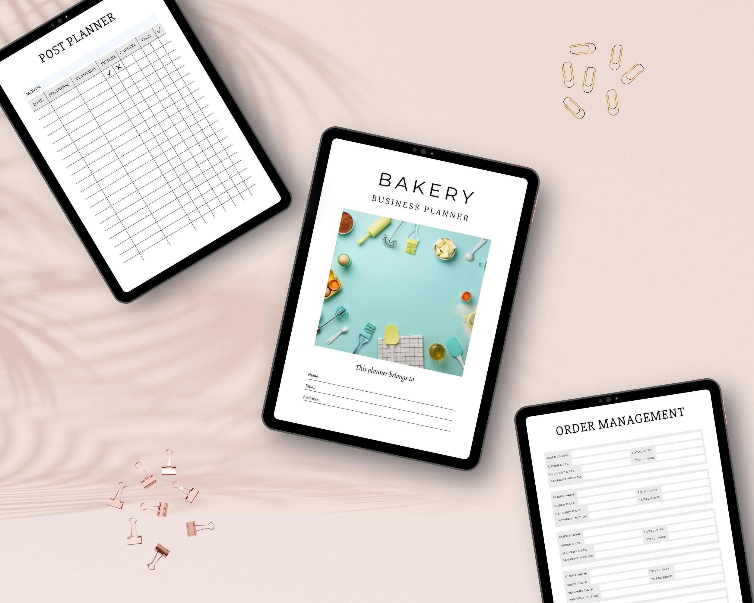 Bakery Planner | Bakery Planner in Canva | Instant Download - Etsy