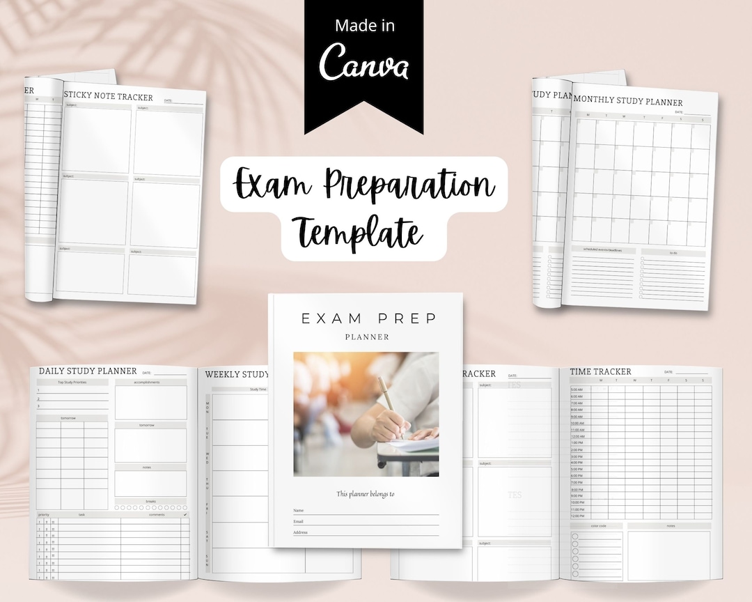 Exam Preparation Template Exam Preparation Template in Canva Instant ...