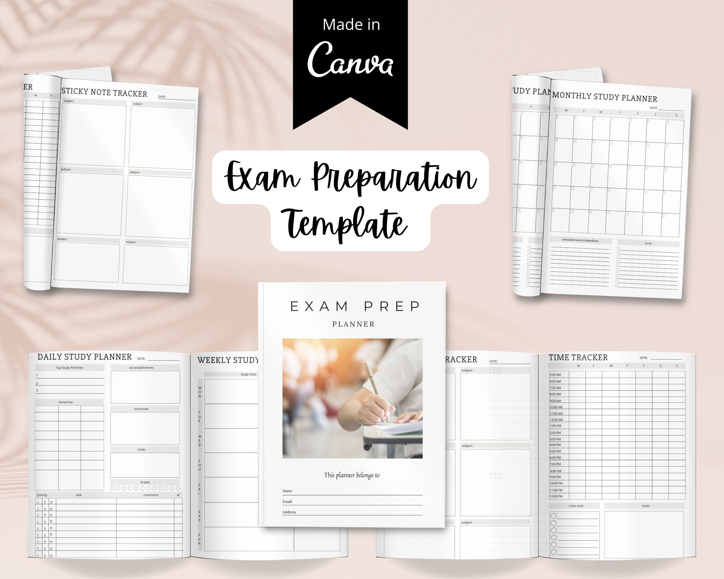 Exam Preparation Template Exam Preparation Template in Canva Instant ...