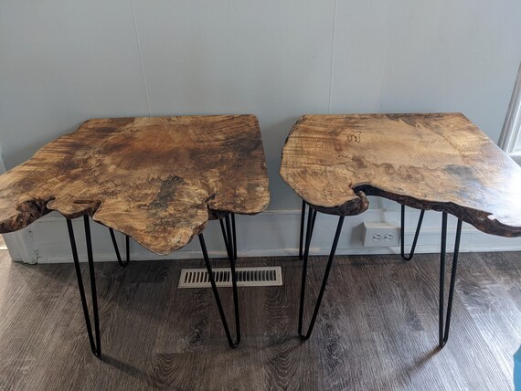 Live Edge End Table - Etsy